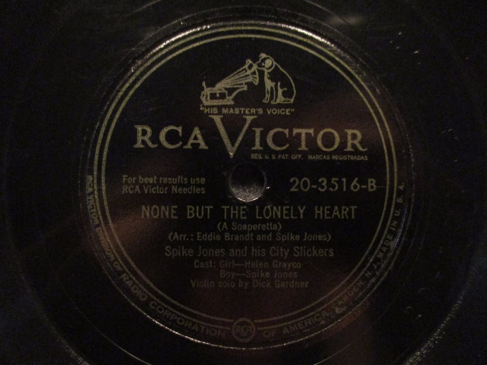 78 RPM 10" Record Spike Jones Dance Of The Hours & None But RCA Victor ...