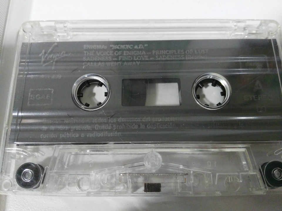 ENIGMA Mcmxc a. D.Cassette Tape Spanish Edition 1990 Virgin 411209 Am ...