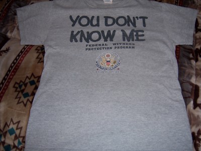 FEDERAL WITNESS PROTECTION PROGRAM SHIRT ADULT SMALL | eBay