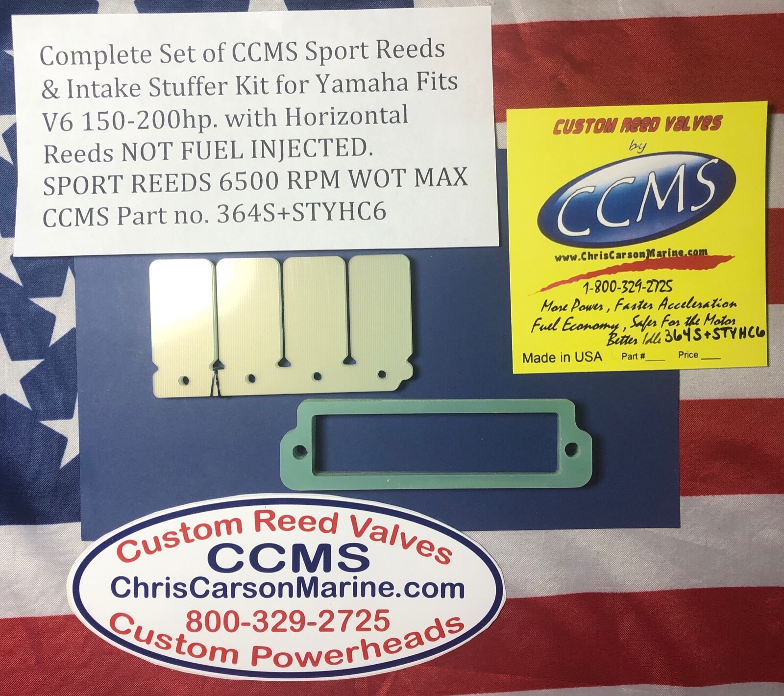 CCMS Yamaha Sport Outboard Reed Valve & Intake Stuffer Kit 150-200hp ...