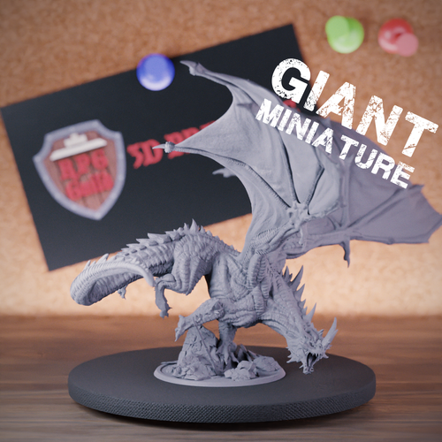 Green Adult Dragon Miniature Monster Boss Dungeons and Dragons Mini DnD ...