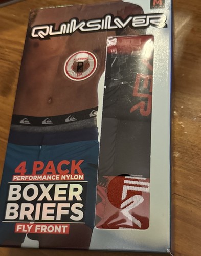 Quiksilver Men's Performance Nylon Boxer Briefs With Fly Front 4-Pack ...