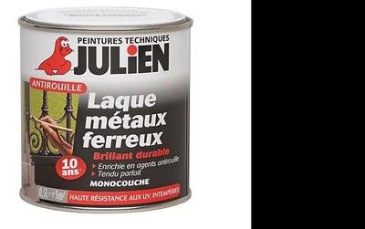 Peinture antirouille laque métaux ferreux haute résistance noir mat 0 ...
