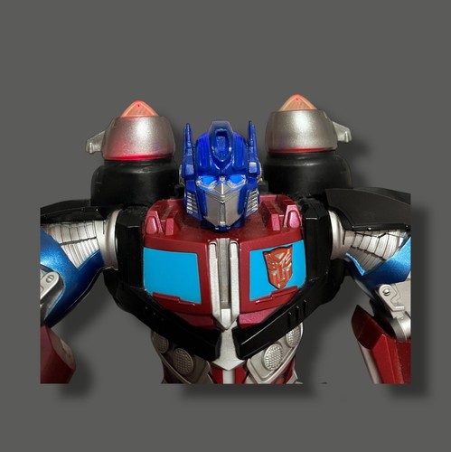 RARE VINTAGE Optimus Prime Mega Power Bot Transformers Light-Up Talking ...