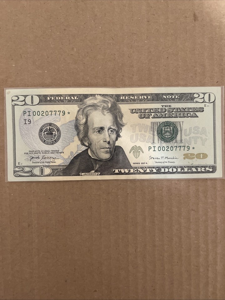 20 DOLLAR BILL STAR NOTE RARE LOW PRINT RUN SERIES 2017 PI00207779 | eBay