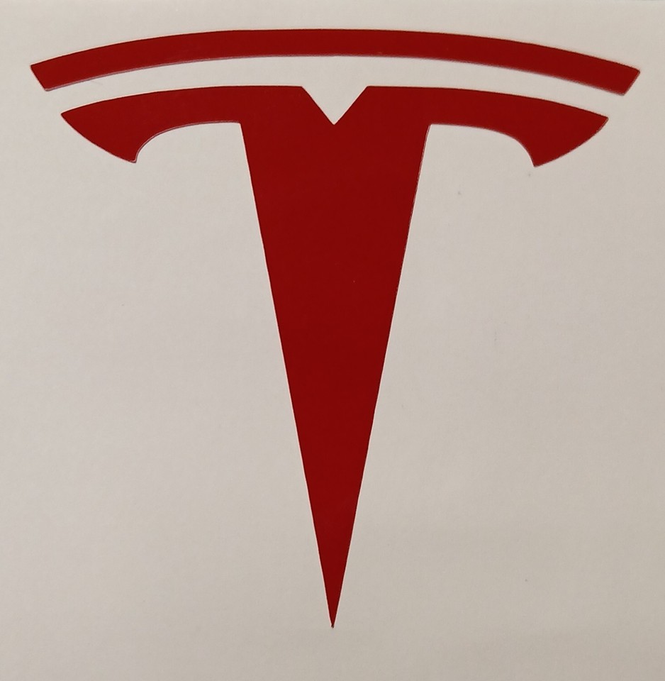TESLA MOTORS VINYL 4x DECAL STICKERS Center Cap Sizes and Colors | eBay