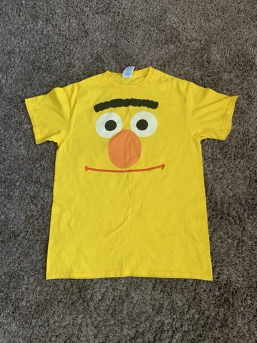 Sesame Street Bert Face T- Shirt Sz. M Delta Pro Weight Yellow Tee | eBay
