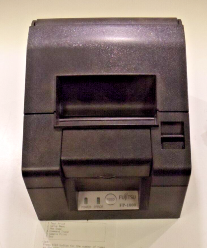 Fujitsu FP-1000 POS Thermal Receipt Printer No Power Supply Paper Feed ...