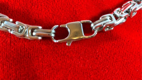 22" STAINLESS STEEL SILVER 6MM BYZANTINE TURKISH BOX CHAIN W/ SPECIAL ...