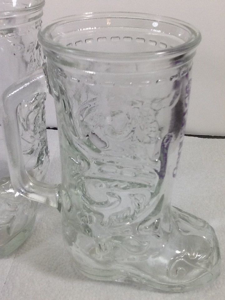 Collectible Glass Boot Drinking Mug Carousel Dinner Theater | eBay