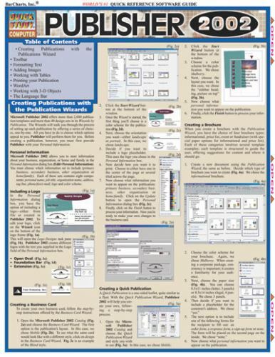 Quickstudy: Computer Ser.: Publisher 2002 by Staff BarCharts Inc. and ...