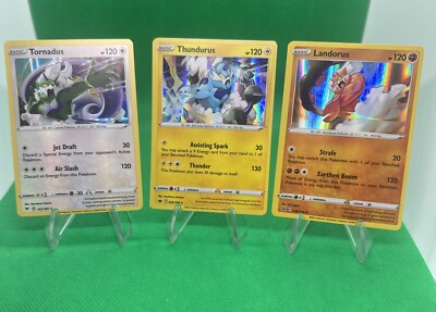 Tornadus, Thundurus & Landorus 3 Card Holo Pokémon Set - Legendary Rare ...