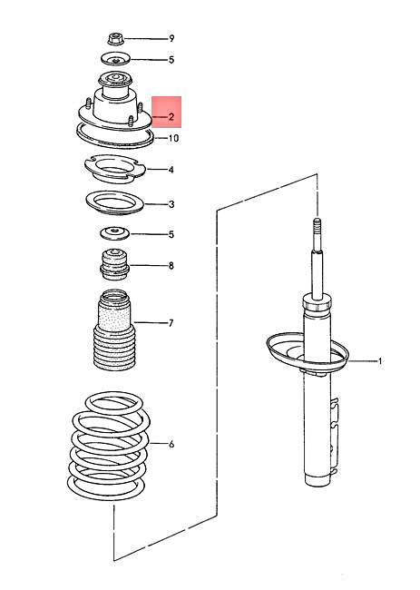 Genuine PORSCHE Boxster Cayman Porsche Shock Absorber Bearing ...