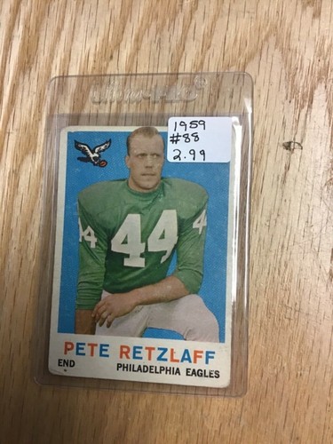 1959 Topps Football Pete Retzlaff Philadelphia Eagles Card #88 | eBay