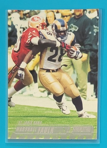 2002 Topps Stadium Club #36 Marshall Faulk St Louis Rams Football Card ...