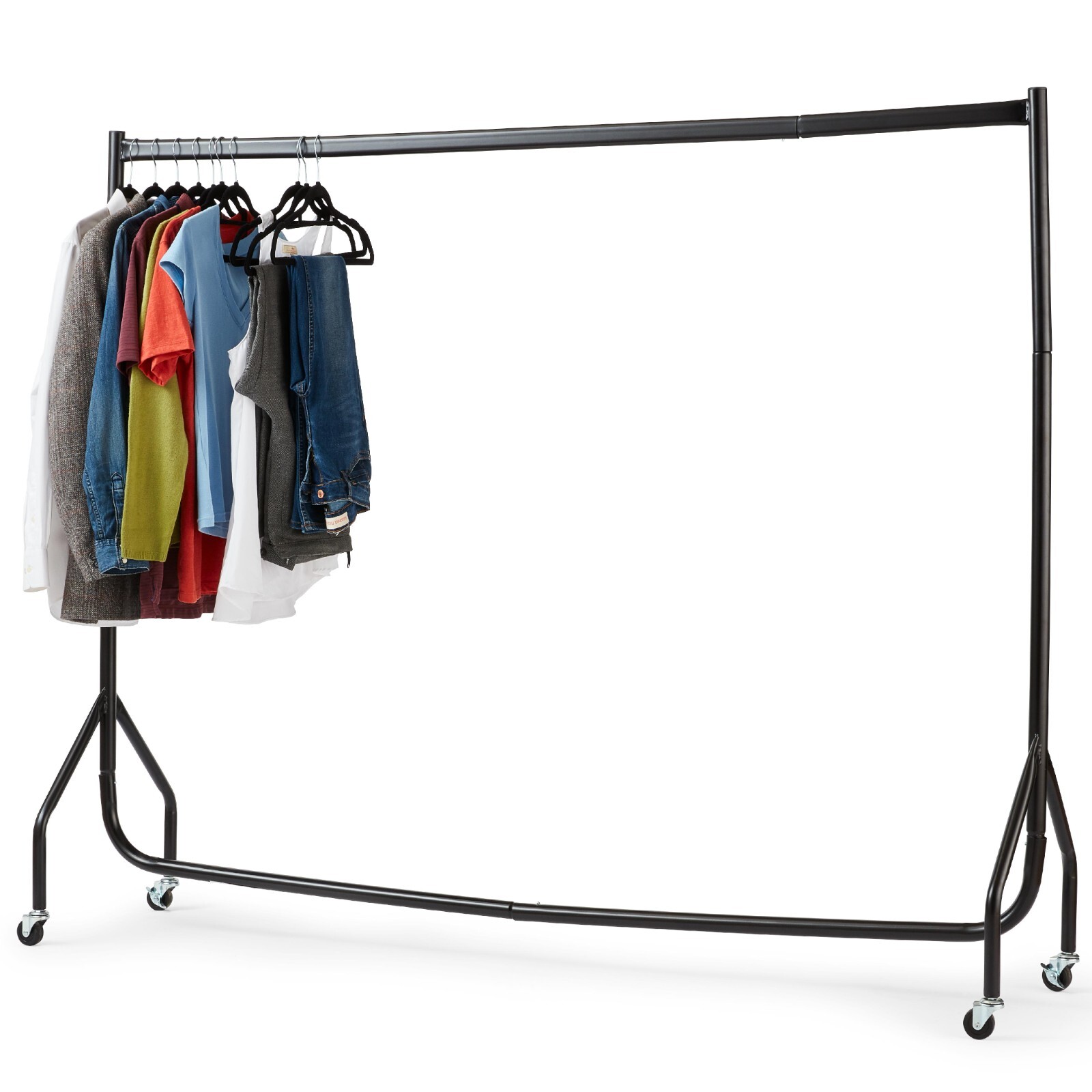 Extra Heavy Duty 6ft Long x 5ft Tall Clothes Rail In Black | eBay