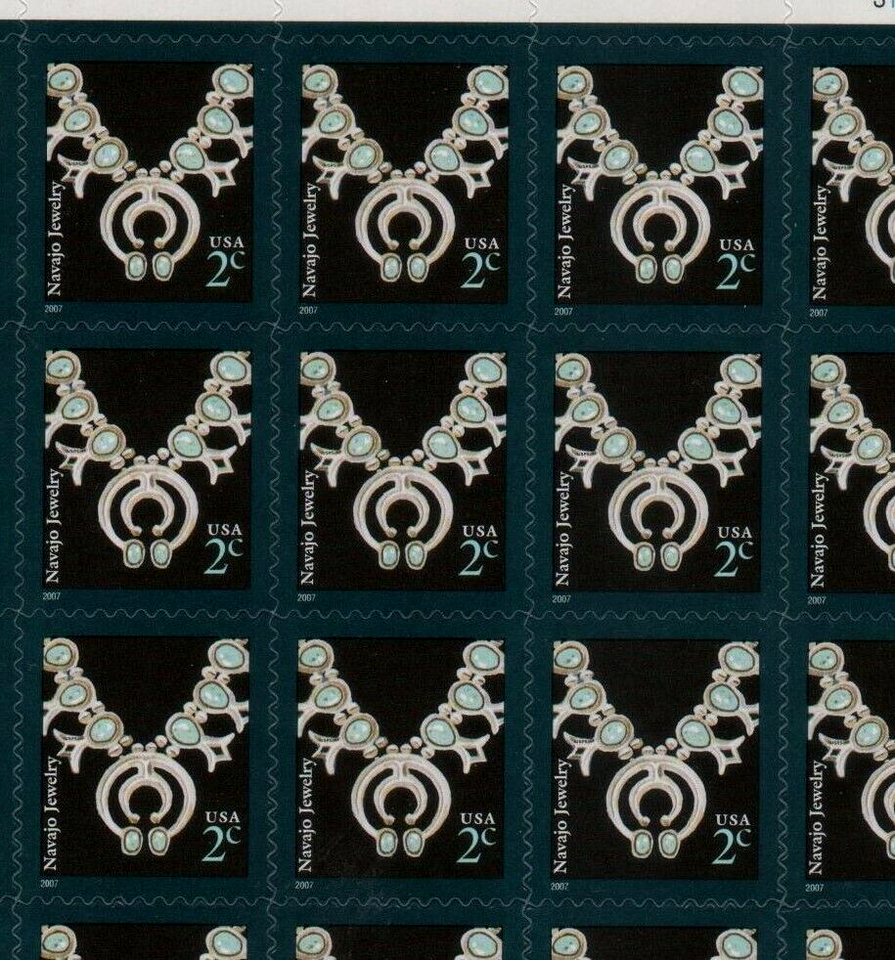 NAVAJO JEWELRY US #3753 AMERICANA SERIES #S111111 VF PLATE BLOCK +20 ...