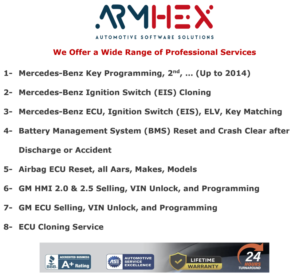 Mercedes Steering Lock ESL ELV Emulator Programming W212 W207 W204 ...