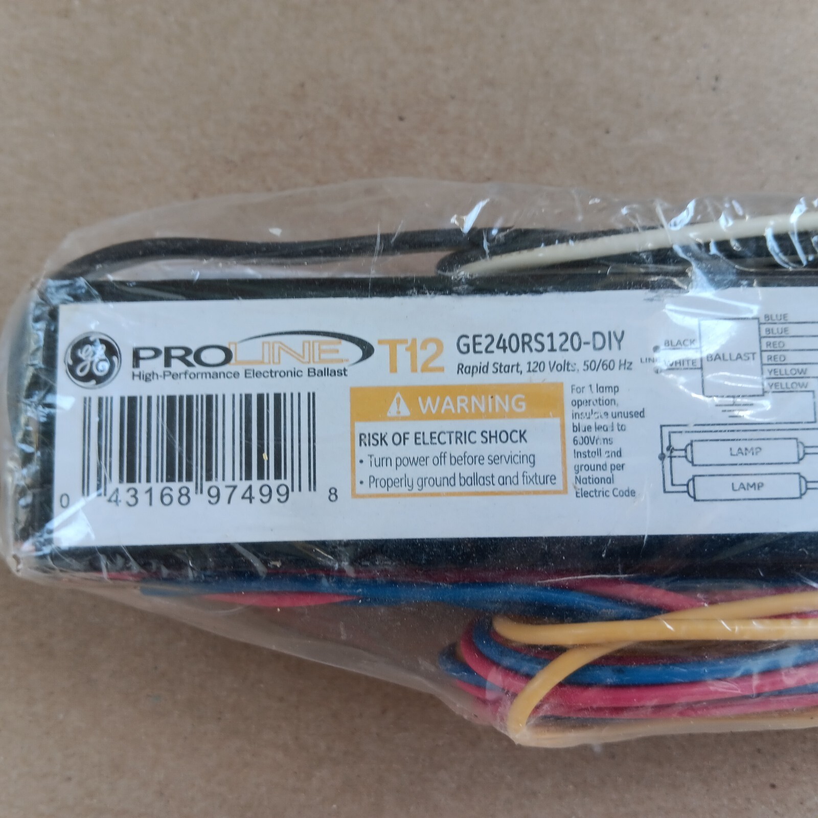 GE ProLine T12 Ge240rs120-diy 2n High Performance Electronic Ballast ...