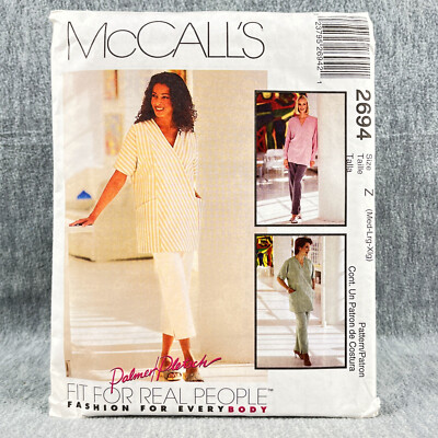 McCalls 2694 Plus Size Smock Style Top and Pants Misses Size M XL ...