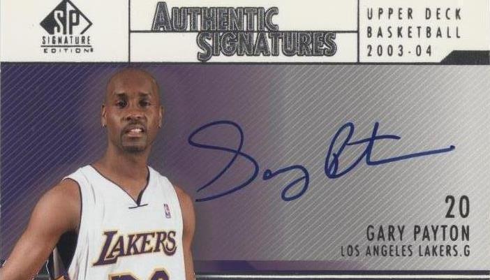 2003-04 SP Signature Edition - Authentic Signatures Gary Payton #AS-GP ...