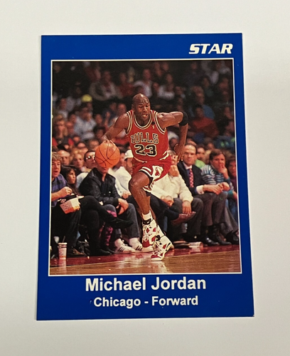 MICHAEL JORDAN Chicago Bulls dribbling Star Company Blue Promo card | eBay