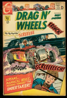 DRAG N' WHEELS #31 1968 CHARLTON COMICS RACING HEARSE VG | eBay