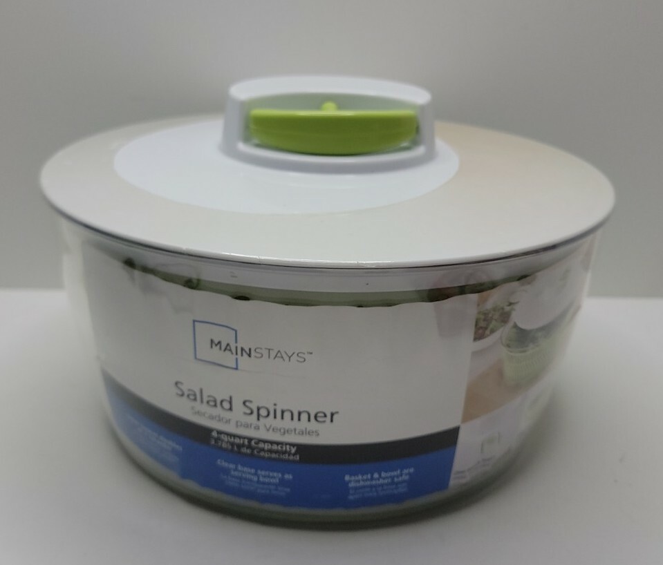 Prep Solutions 4qt Self Retracting Pull Cord Salad Spinner Green for ...