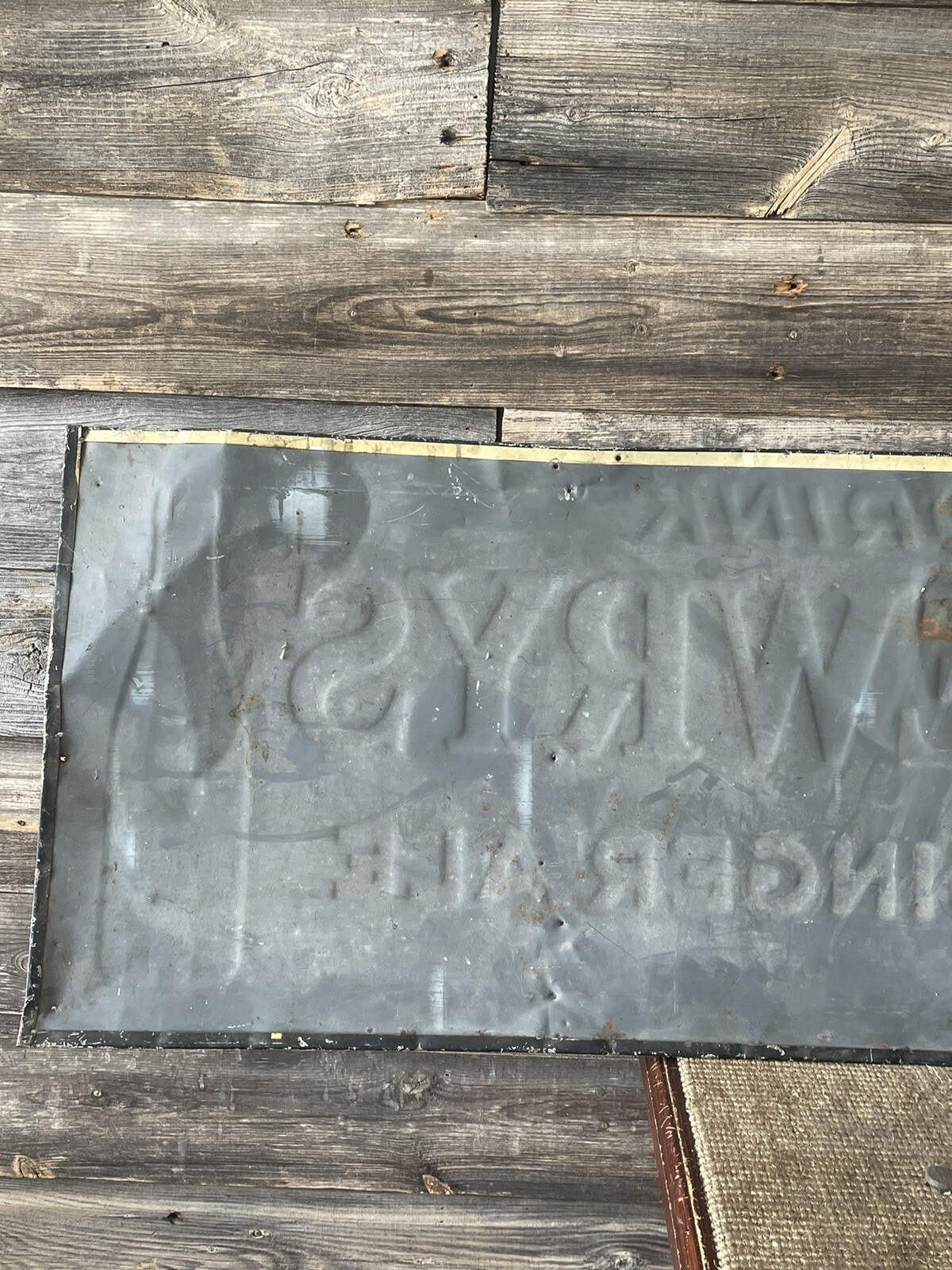 Vintage Drewrys Sign Tin Embossed Ginger Ale Advertising Drewrys Sign ...