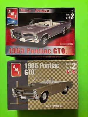 PAIR OF 1965 PONTIAC GTO CONVERTIBLE MODEL KITS 1/25 SCALE AMT ERTL NEW ...