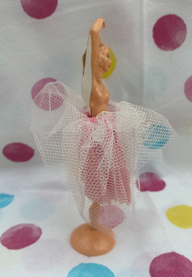 Vintage Dibro Pink Ballerina Fairy Christmas Tree Decoration Paper ...