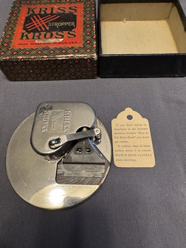 Kriss Kross Stropper Razor Blade Sharpener/Box | eBay