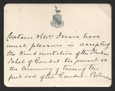 AOP India 1887 crested card | eBay