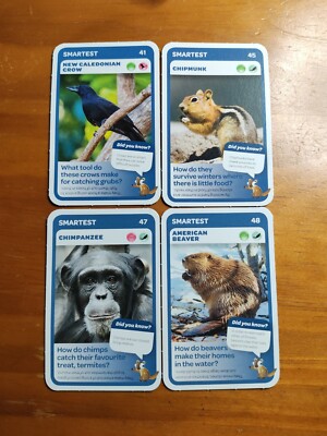 Woolworths Super Animals ( Smartest )🏆#41,45,47,48 - 4 CARDS🏆 | eBay