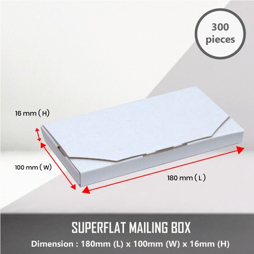 300 x Mailing Box 180 x 100 x 16mm Superflat Shipping Packing Cardboard Box | eBay Australia