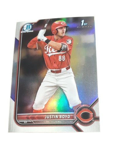 Justin Boyd 2022 1st Bowman Draft Chrome Silver Refractor Rookie RC ...