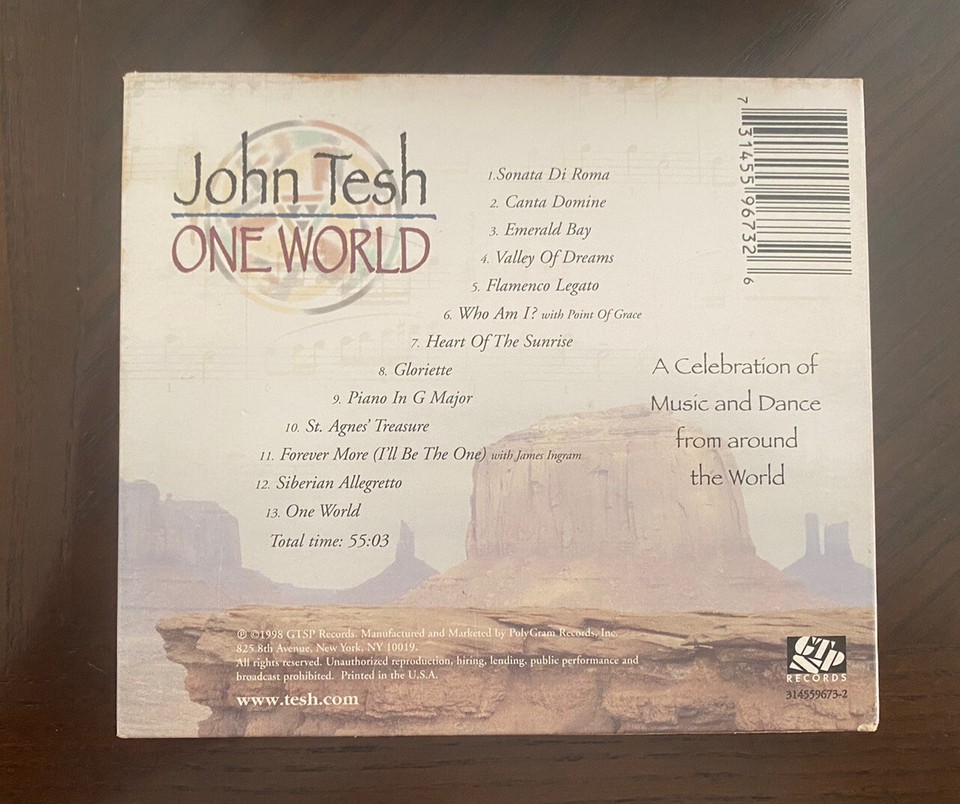 One World by John Tesh (CD, Feb-1999, GTS Records) FREE SHIPPING ...