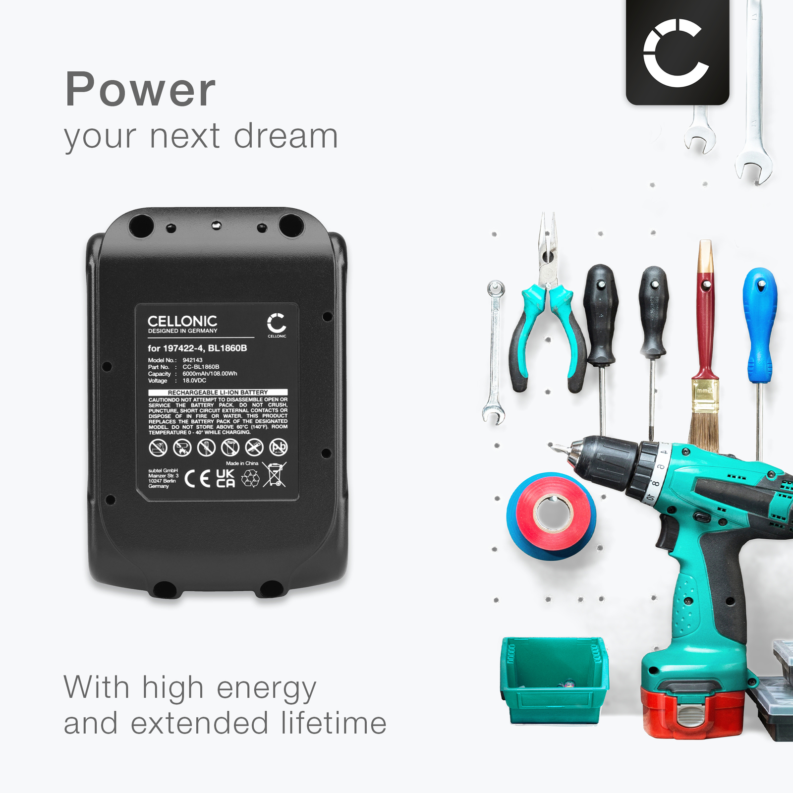 Akku 18V 6000mAh für Makita BTD144 BTW251 061B BSS501Z BPB180Z | eBay