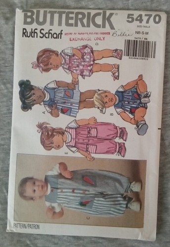 Butterick Pattern #5470 Ruth Scharf Infant's Jumper Romper Jumpsuit ...