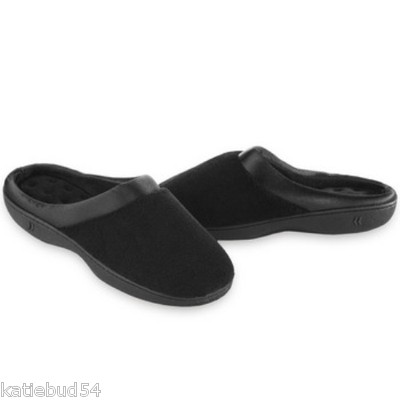 ISOTONER Microterry PillowStep Satin Cuff Clog Slippers for Women ...