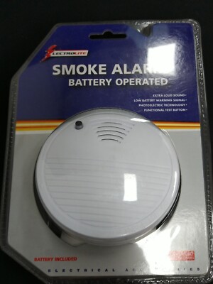 Lectrolite Battery Operated Smoke Alarm - SEALED IN ORIGINAL PACKAGING ...