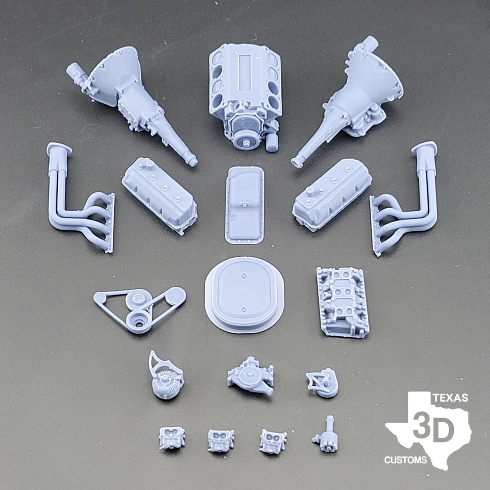 Six Pack 426 Hemi model engine resin 3D printed 1:25-1:8 scale | eBay