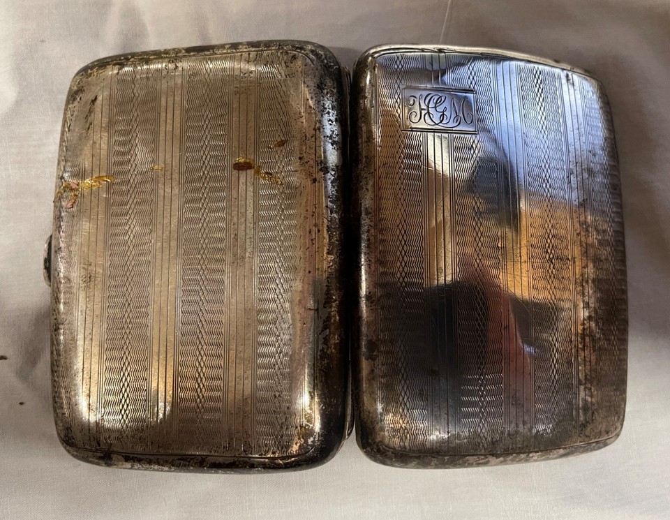 Antique Sterling Silver Cigarette Case Birmingham circa 1903-1928 | eBay UK