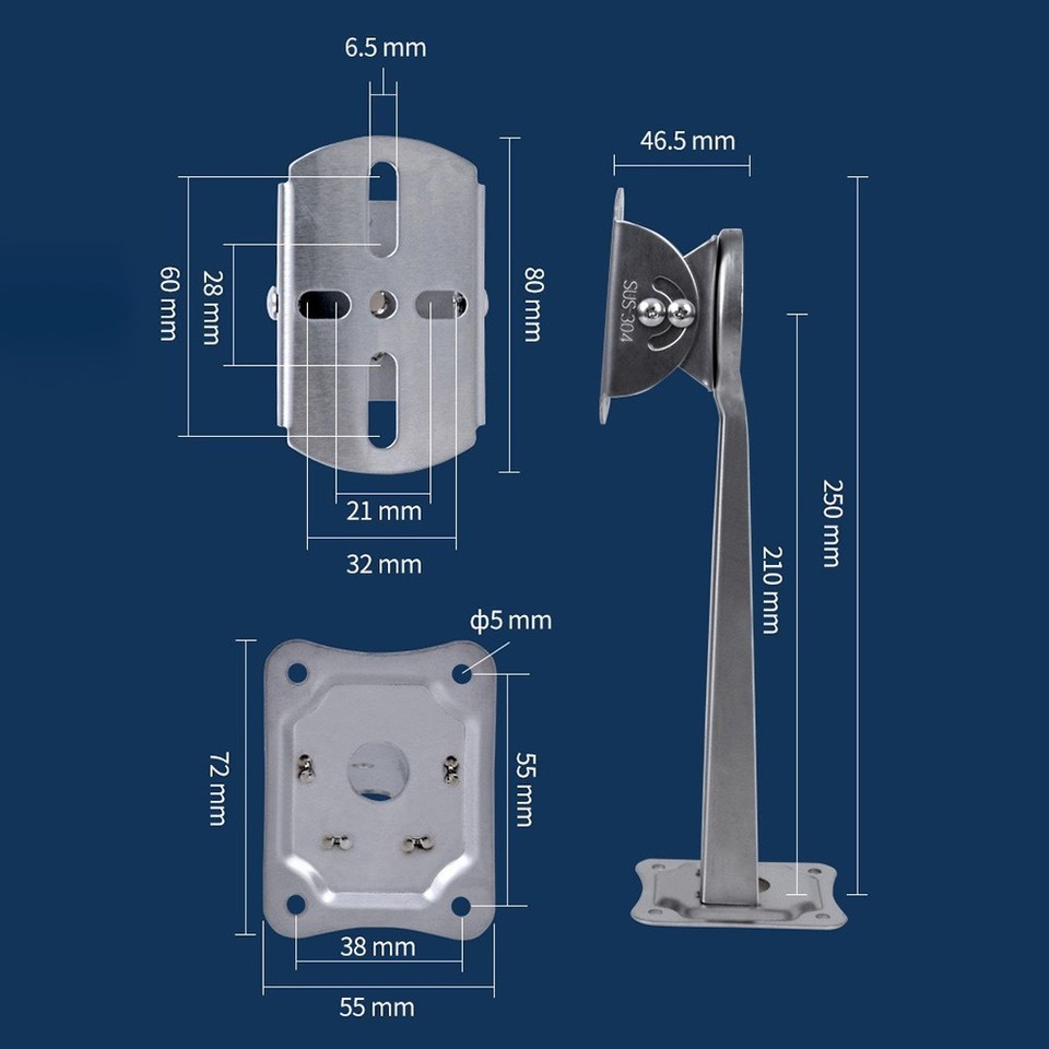Camera Wall Mount Camera Mounting Bracket Indoor Use Firm Wall ...