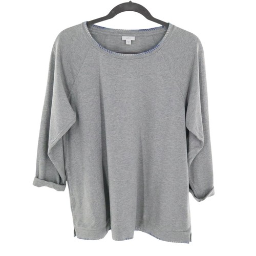 J. Jill Fit Pullover Top Womens Xl Gray Elevated Basic Capsule Weekend Lagenlook | eBay