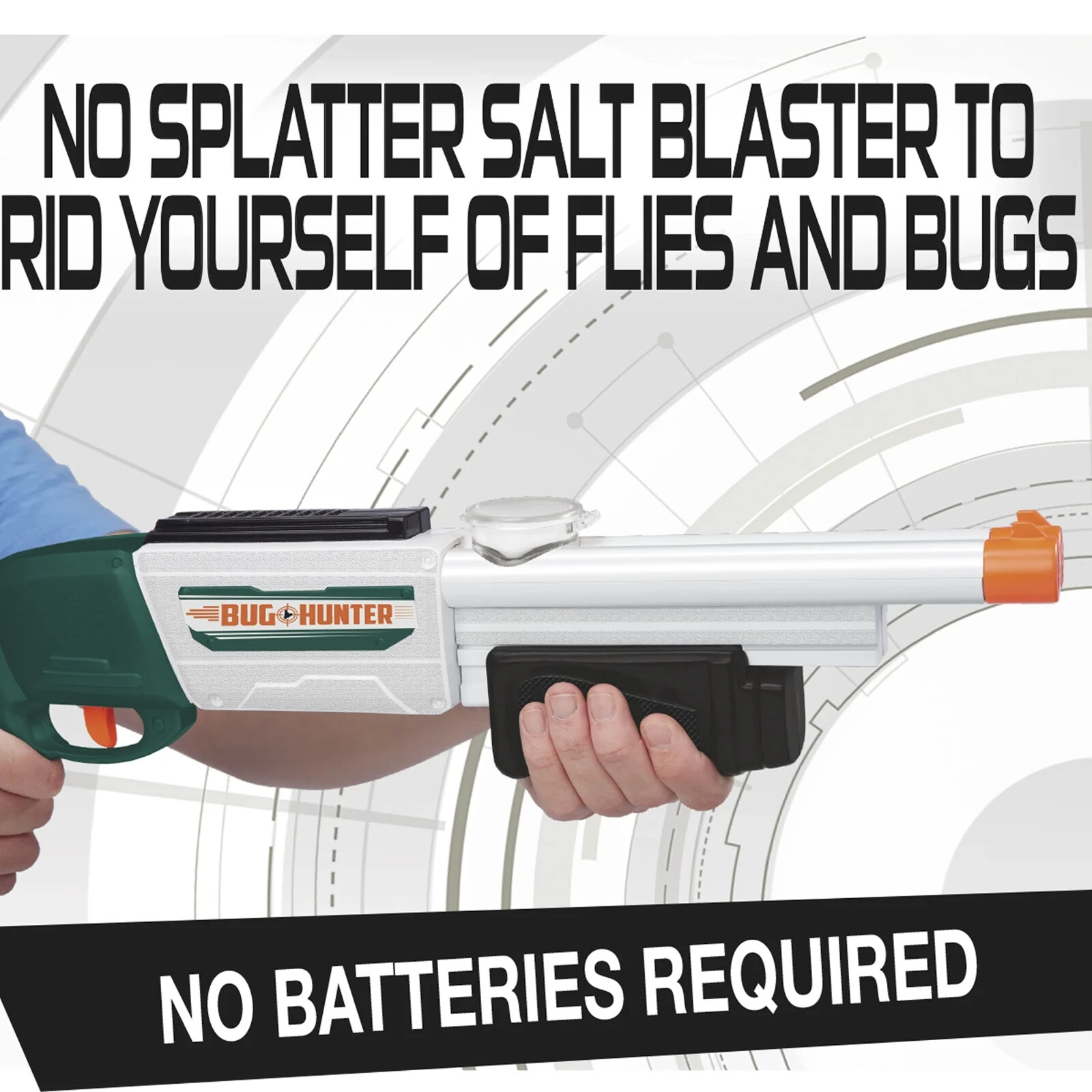 SALT BLASTER SALT GUN FOR FLIES / SPIDERS Bug Hunter DOUBLE BARREL Air ...