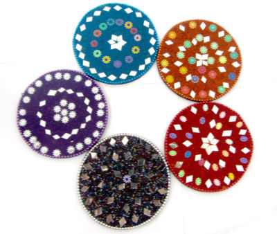 Hand Crafted Tea Coaster Traditional Decorated Coasters Tableware Cup ...