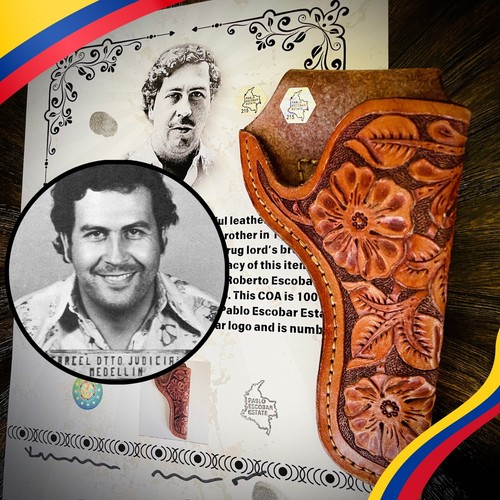 🇨🇴 Authentic Pablo Escobar Personal Gun Holster W/ COA Al Capone ...