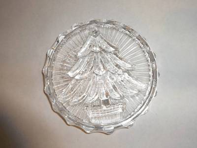 Christmas Tree Ornament Glass Round Tree 3" | eBay