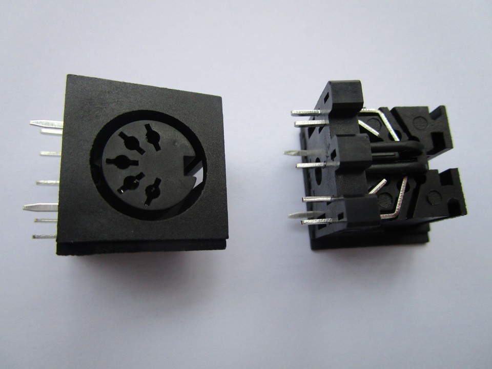 80 pcs Circular DIN Jack Female S Terminal 5 pin PCB Mount Connector ...